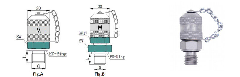Hydraulic Test Point with Stud - Mongor Fluid